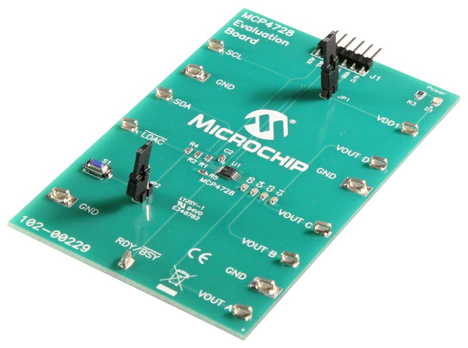 MCP4728EV - Microchip - Evaluation Board, Digital to Analog Converter ... MCP4728EV - Microchip - Evaluation Board, Digital to Analog Converter ...