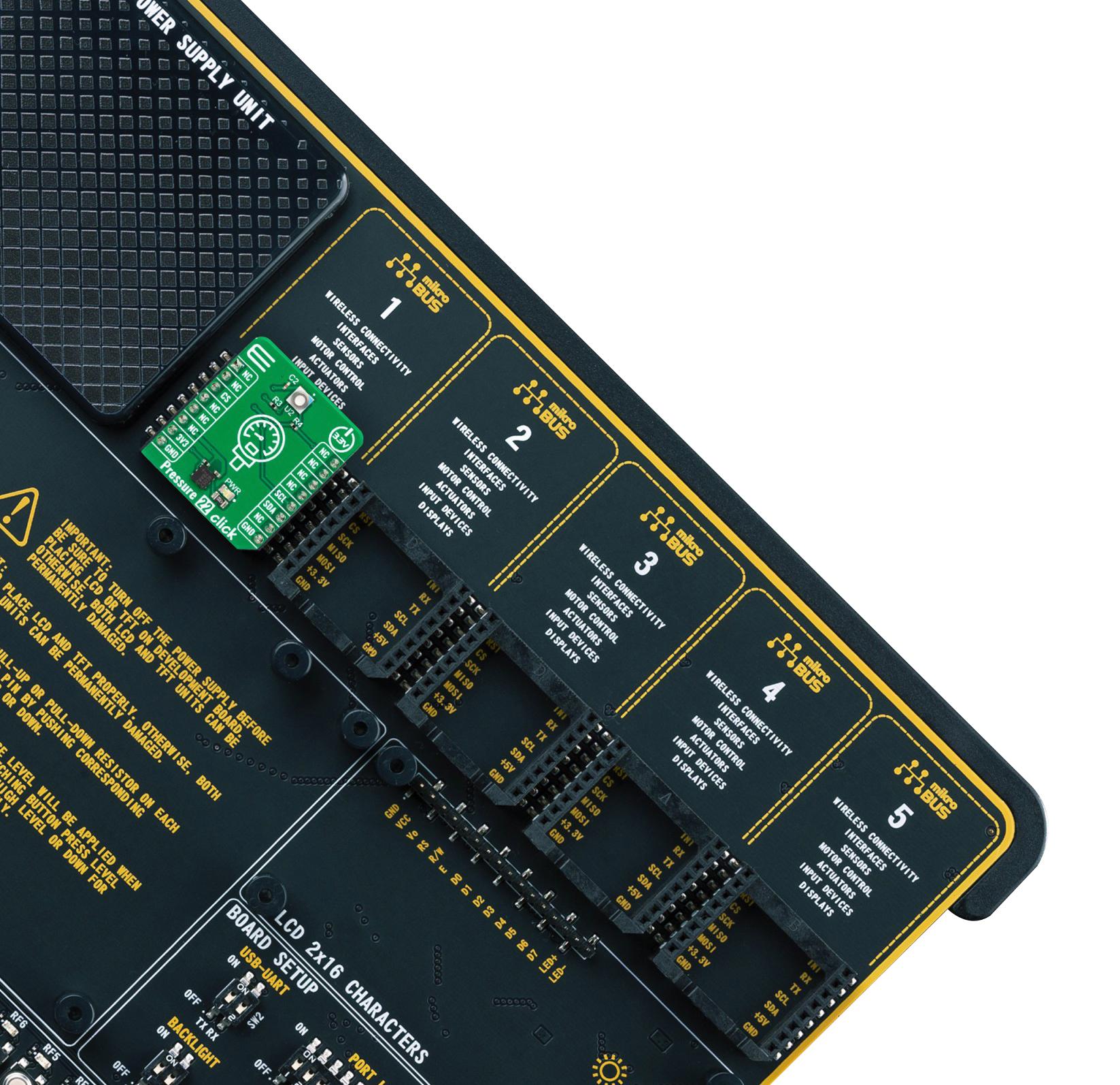 MIKROE-5774 - Mikroelektronika - Add-On Board, Pressure 22 Click, 3.3V in MIKROE-5774 - Mikroelektronika - Add-On Board, Pressure 22 Click, 3.3V in